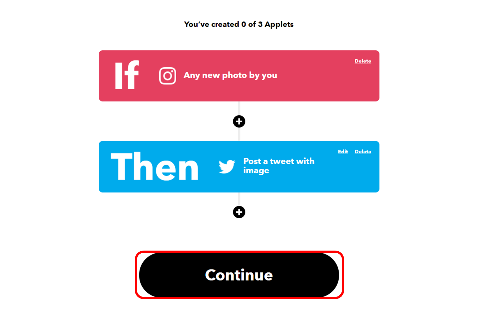 【IFTTT】Instagramの投稿をTwitterに写真付きで自動投稿したい場合の対処法